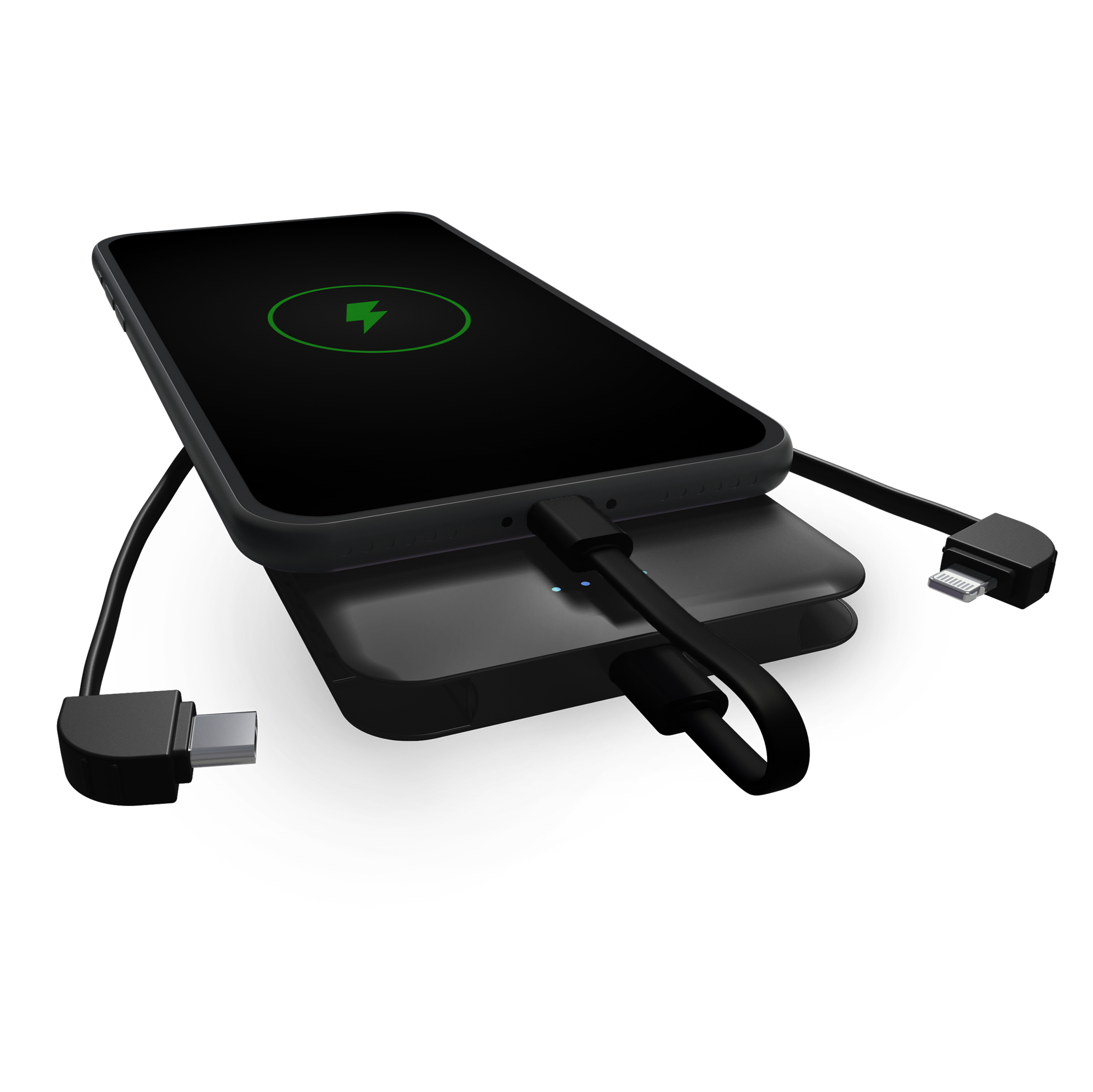 PocketCharge 5,000mAh Universal Power Bank with Built-in Charging Cabl ...