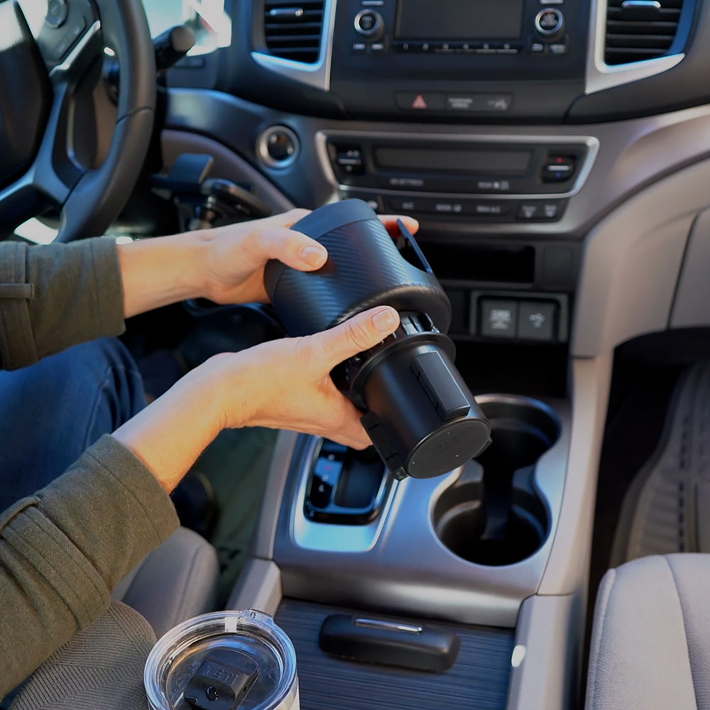 CupCargo Pro – 2-In-1 Cup Holder Expander with 360° Phone Mount ...