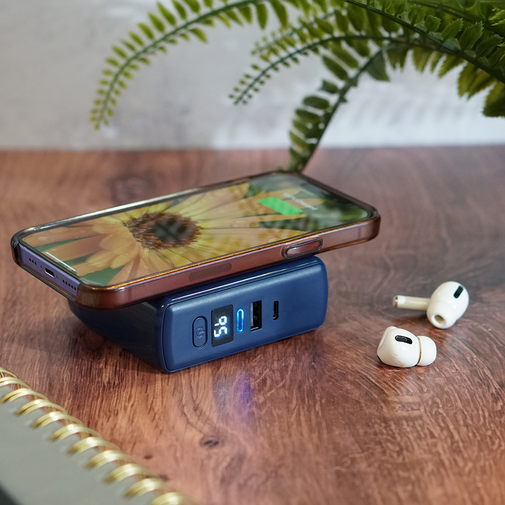 PowerPro Go - 3-In-1 Wall Charger and 10,000mAh Portable Power Bank wi ...