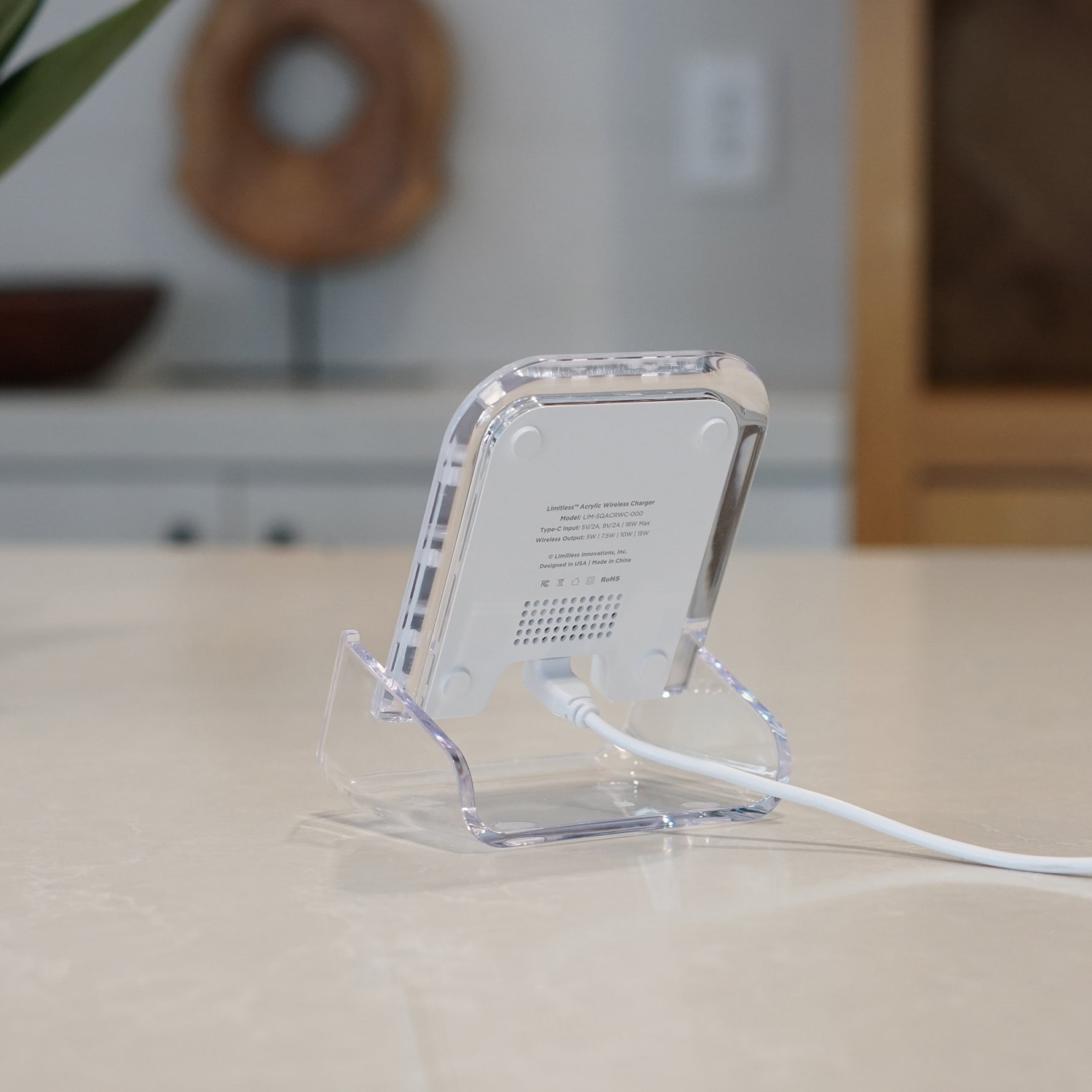 Acrylic Wireless Charging Pad and Phone Stand Base– Limitless Innovations
