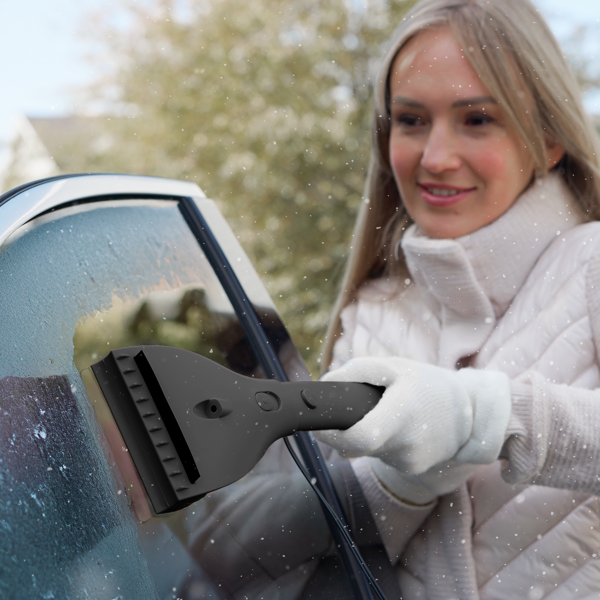 Heated Ice Scraper & Squeegee with Power Cord, Extendable Handle & LED ...