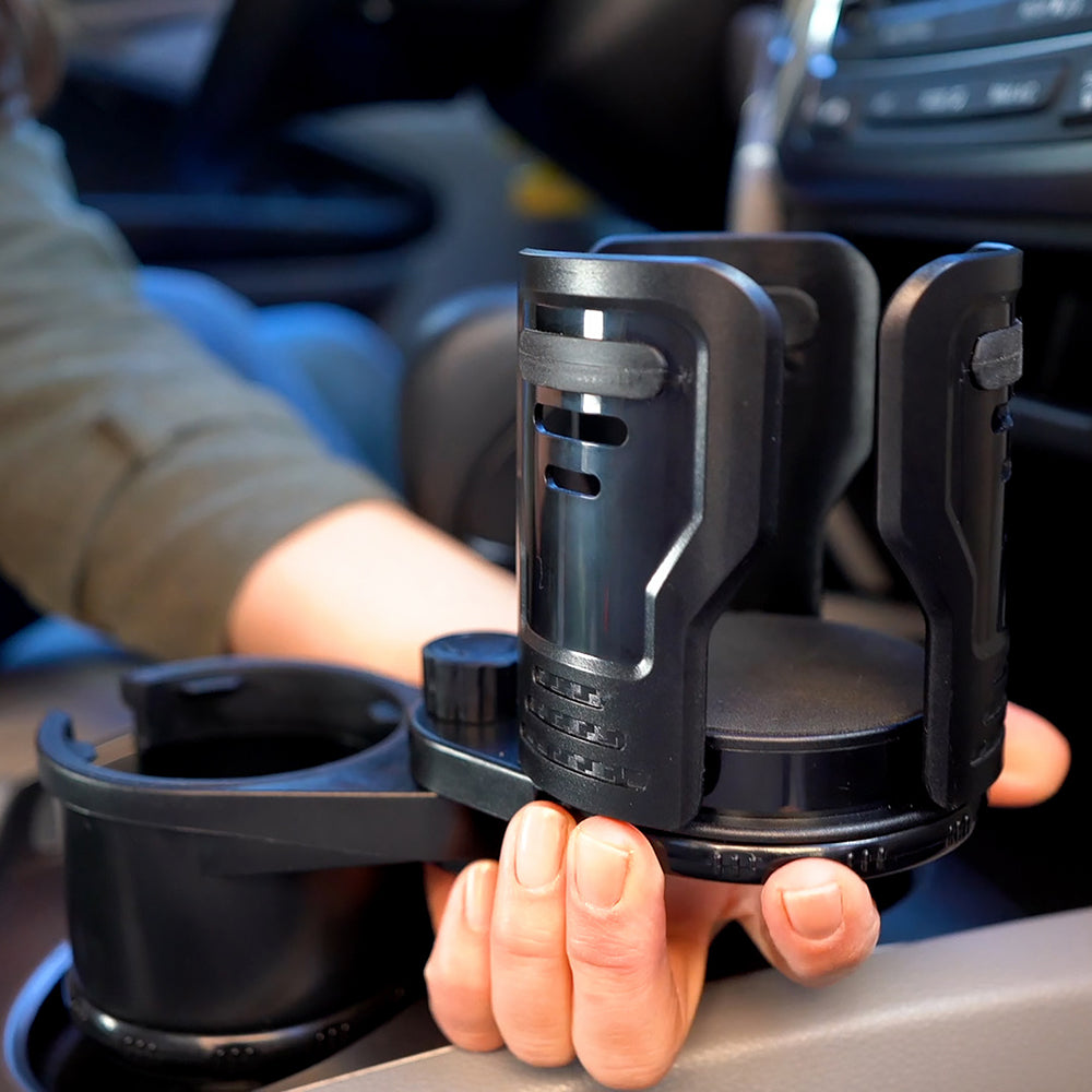 Dual CupStation Pro – 2-In-1 Expandable Cup Holder with 360° Rotating ...