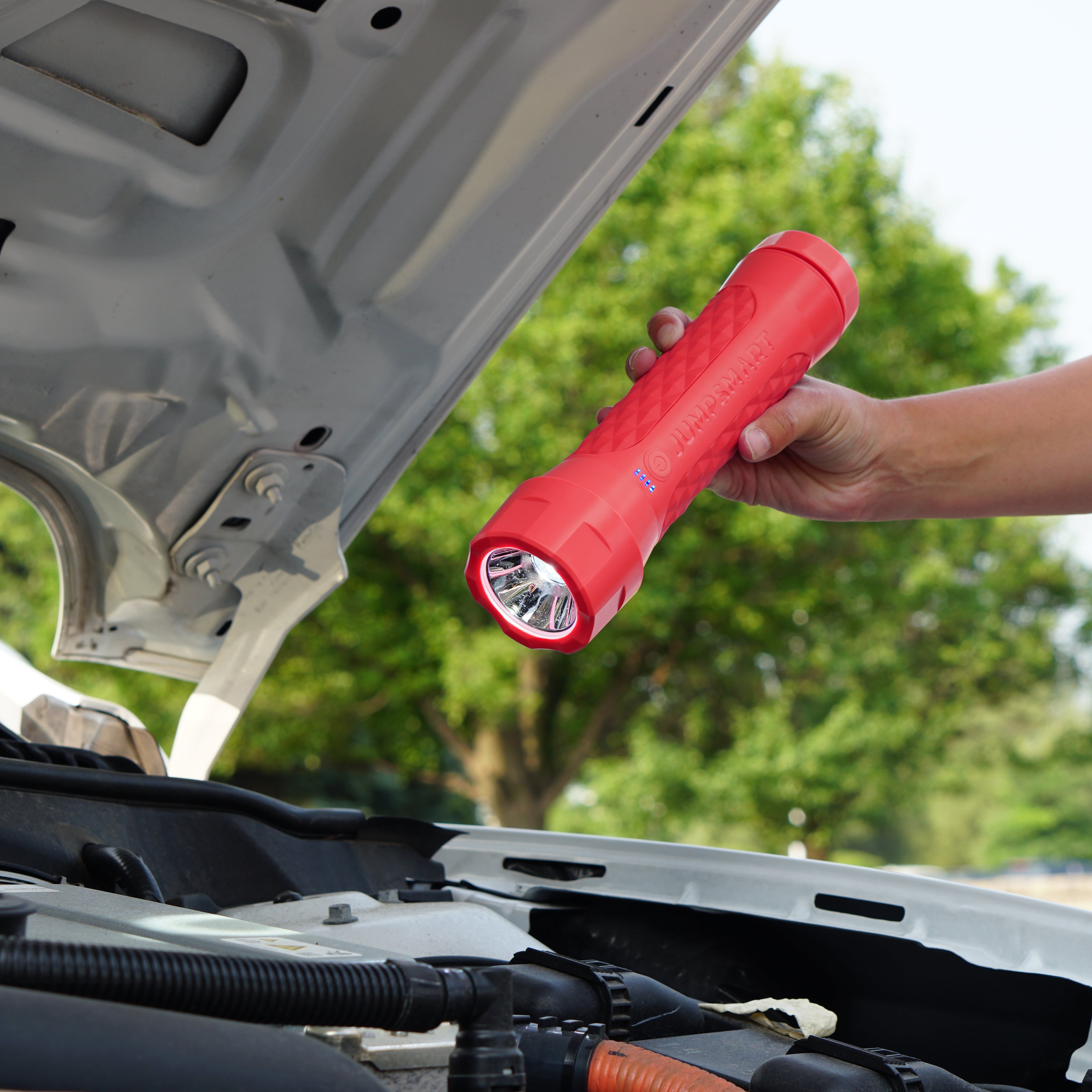 JumpSmart - 10-in-1 Portable Vehicle Jump Starter, Flashlight, Power B ...