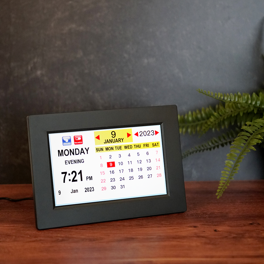 LifeClock Digital Calendar, Alarm Clock, Photo Frame, and USB Charger ...