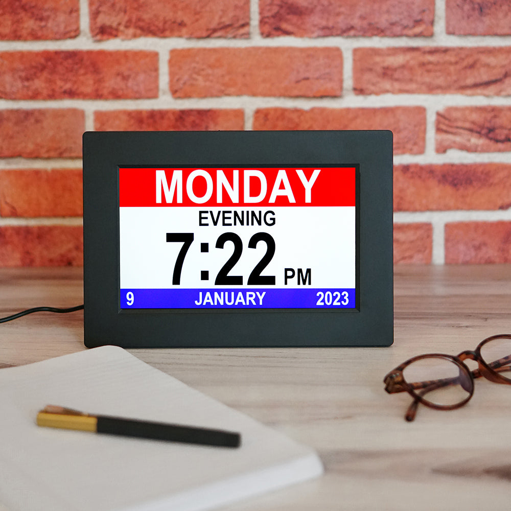 LifeClock Digital Calendar, Alarm Clock, Photo Frame, and USB Charger ...