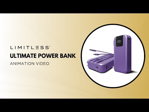 Ultimate 15,000mAh Portable Power Bank with Wall Plug, Digital Display ...