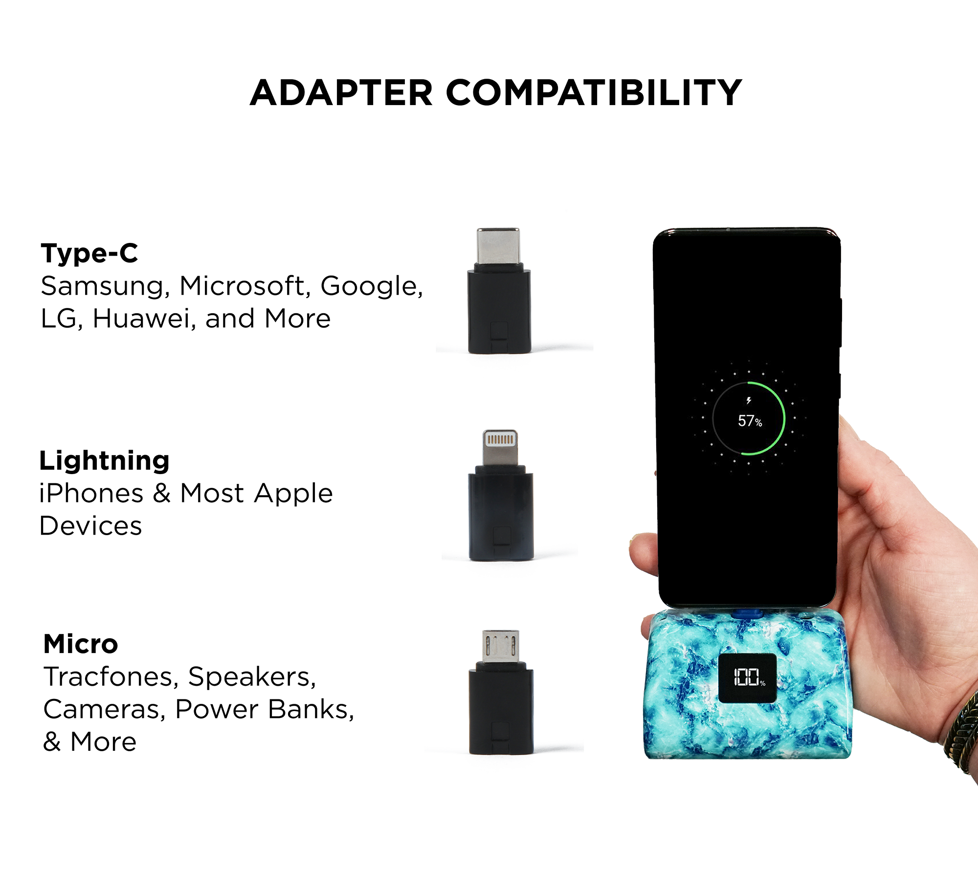 TotalBoost Mini Pro 5,000mAh Universal Power Bank With Interchangeable ...