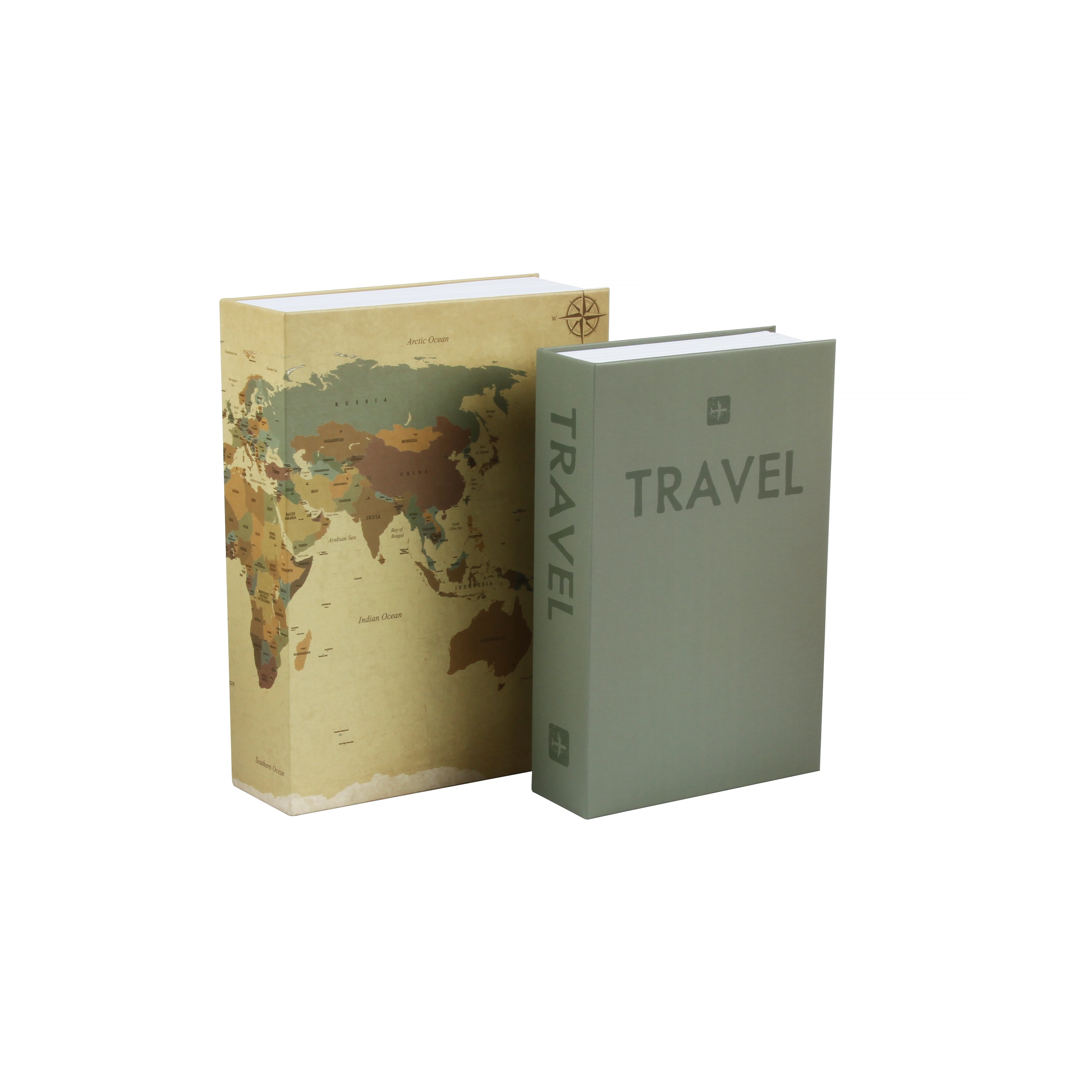 Hidden Book Safe Metal Lock Box with 3-Digit Combination Lock 2-Pack ...