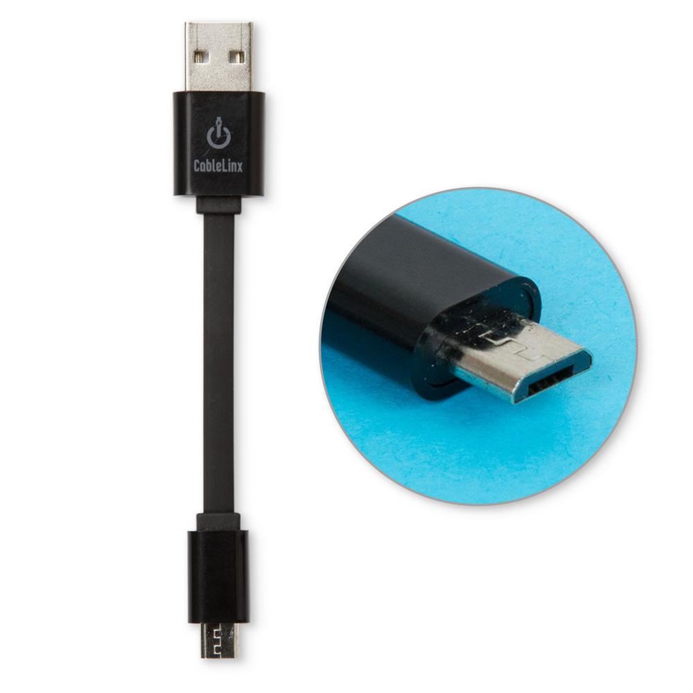 CableLinx 4″ Micro to USB-A Charge Flat Cable– Limitless Innovations