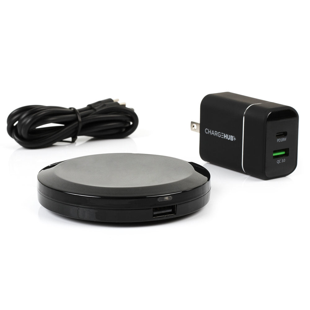 ChargeHub+ Wireless Charger with USB & Fast Charge Wall Adapter ...