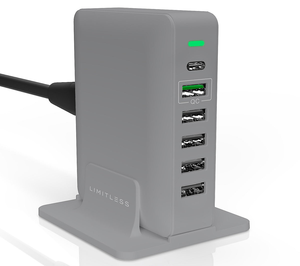 Tower 6-Port USB & Type-C Charger with Stand & Cables– Limitless ...
