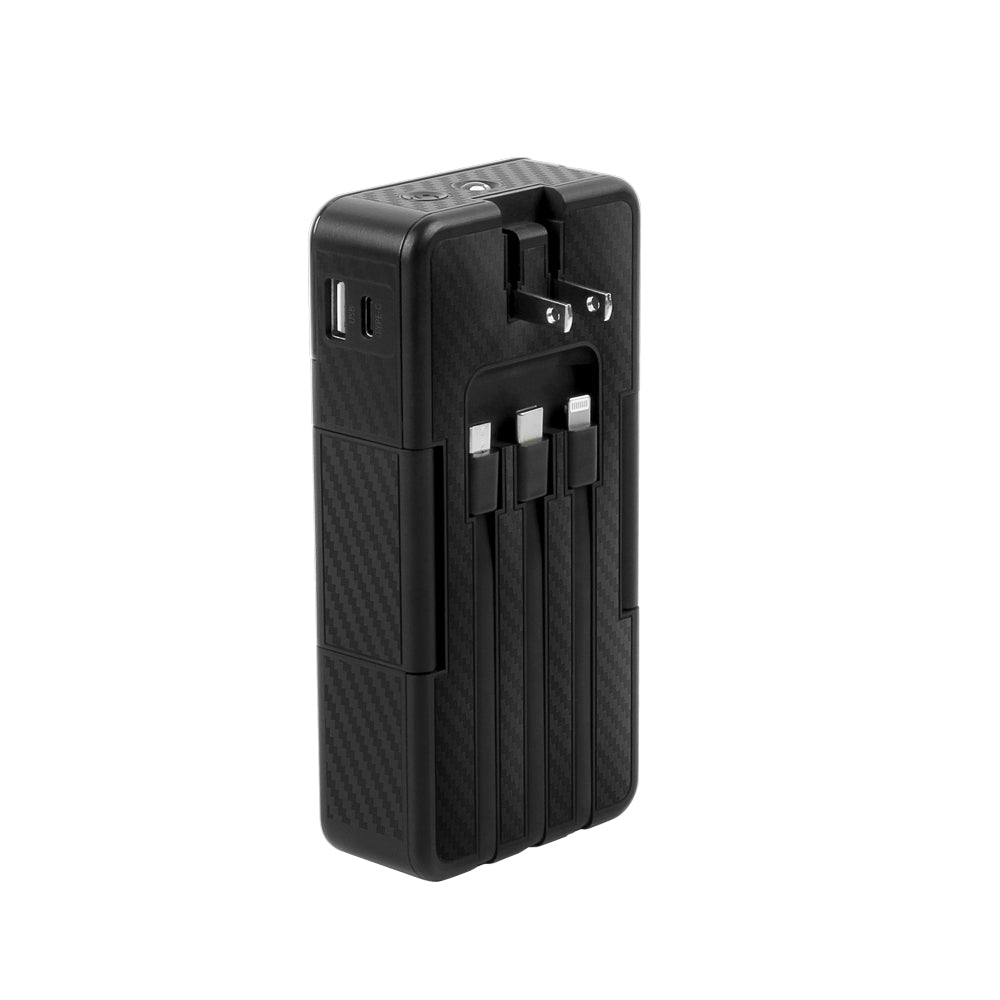 TotalCharge Portable Power Bank & Wall Charger with Built-In Charging ...